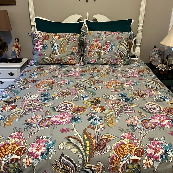 Pier 1 | Bedding | Floral Duvet Cover Set Multicolor | Poshmark
